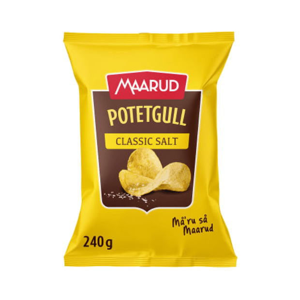 Salted Potato Chips 240g Maarud Potetgull Salt – Norwegian Market